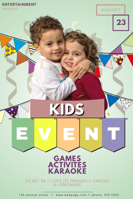 Kids Event Flyer Templae Template | PosterMyWall