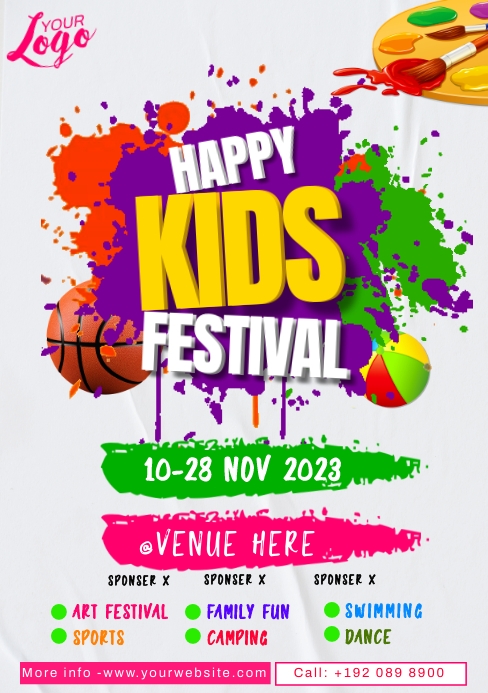 Kids Festival Poster template | PosterMyWall