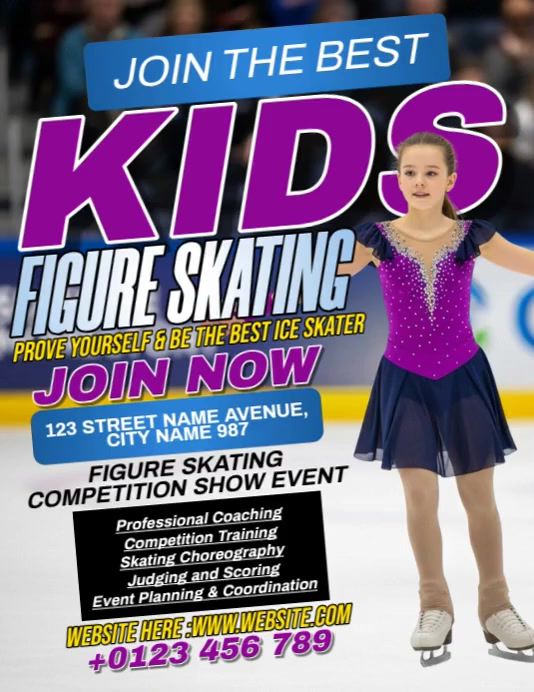 Kids Figure Skating Template | PosterMyWall