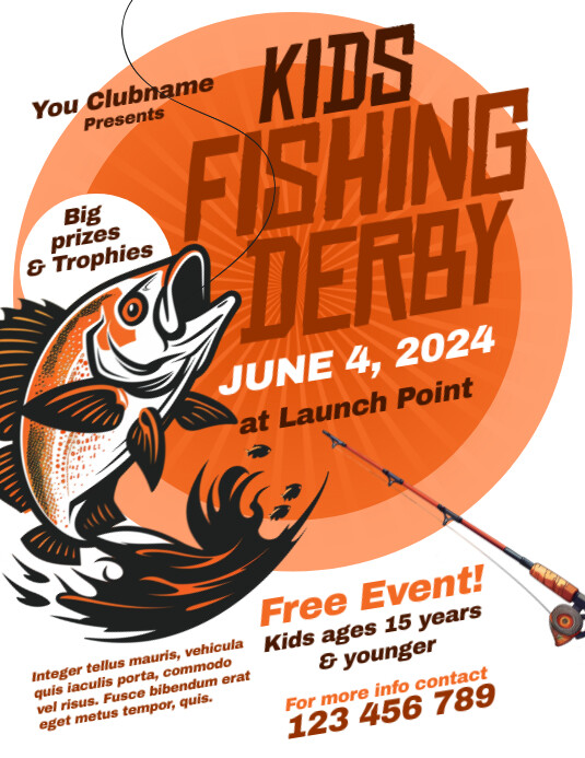 Copy of Kids Fishing Derby Flyer (us Letter) | PosterMyWall