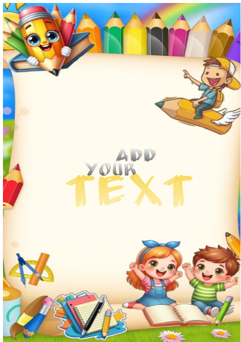 Plantilla de Kids fun A4 template | PosterMyWall