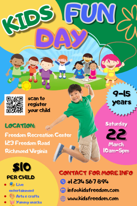Copy of Kids Fun Day | PosterMyWall