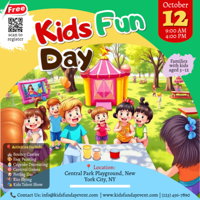 Copy of Kids Fun Day Event Ad | PosterMyWall