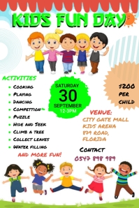 KIDS FUN DAY EVENT POSTER Template | PosterMyWall