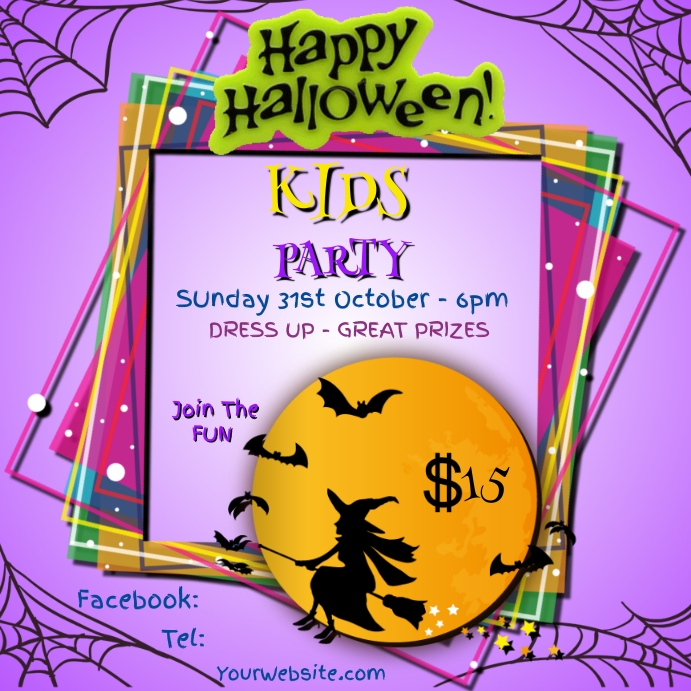 KIDS HALLOWEEN PARTY Template | PosterMyWall