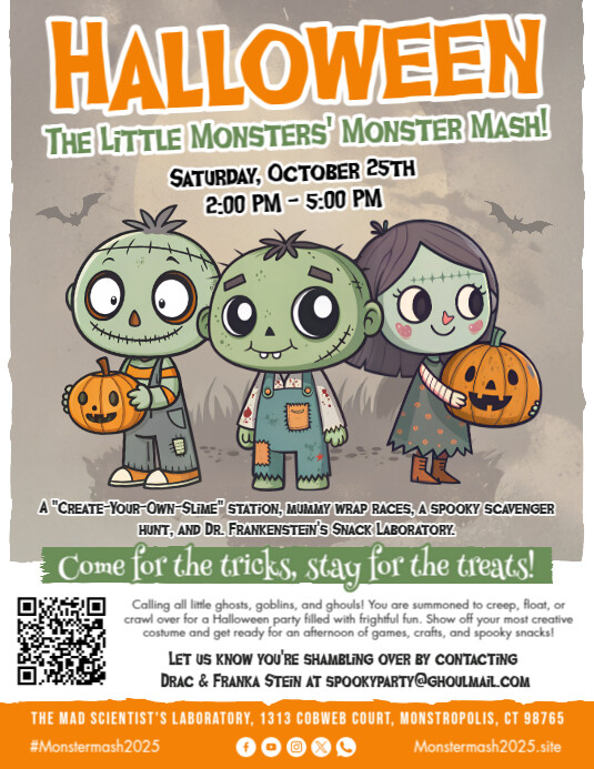 Kids Halloween Party Flyer Template | PosterMyWall