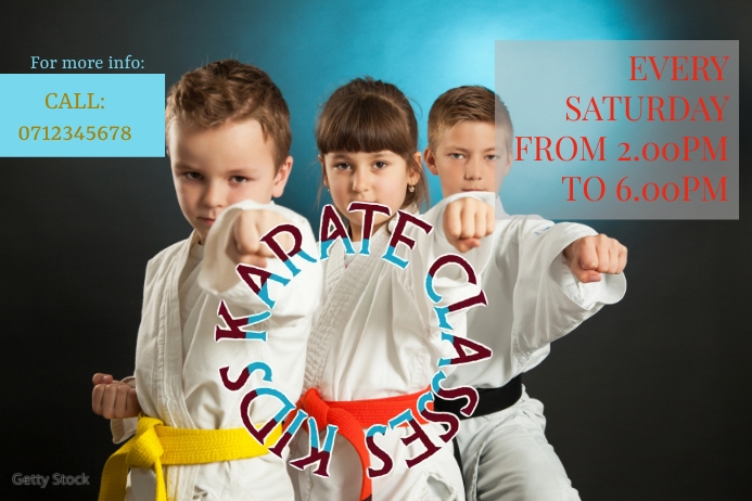 Kids Karate Ads Template | PosterMyWall