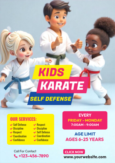 Kids Karate Class Template | PosterMyWall