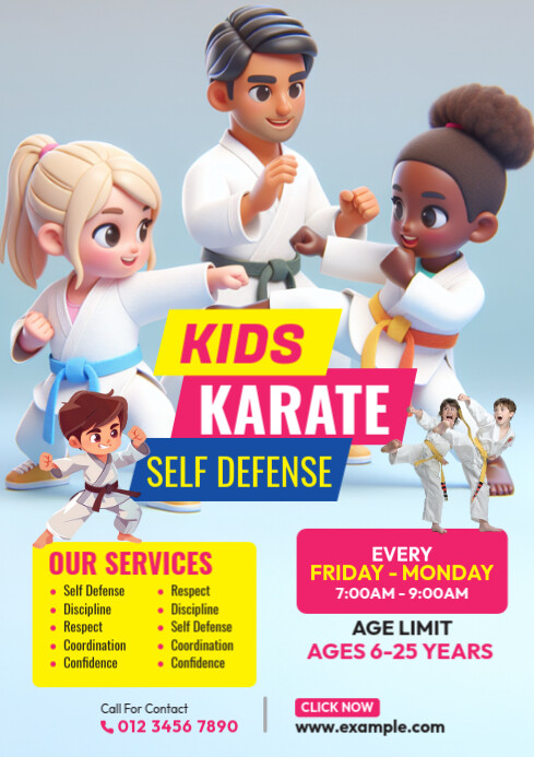 Kids Karate Class Flyer Template | PosterMyWall