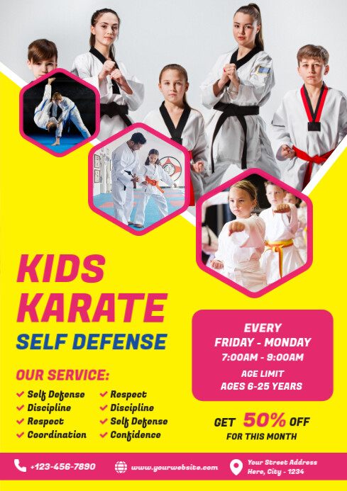 Kids Karate Class Flyer Template | PosterMyWall