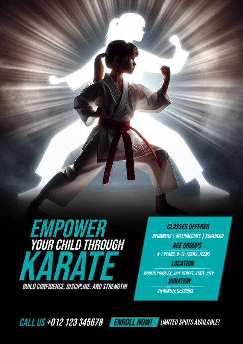 Kids Karate Class Flyer Template | PosterMyWall