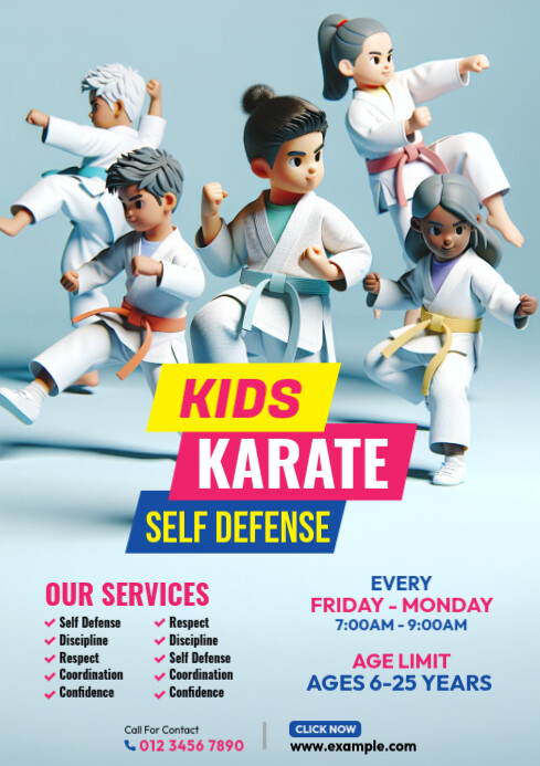 Copy of Kids Karate Class Flyer | PosterMyWall
