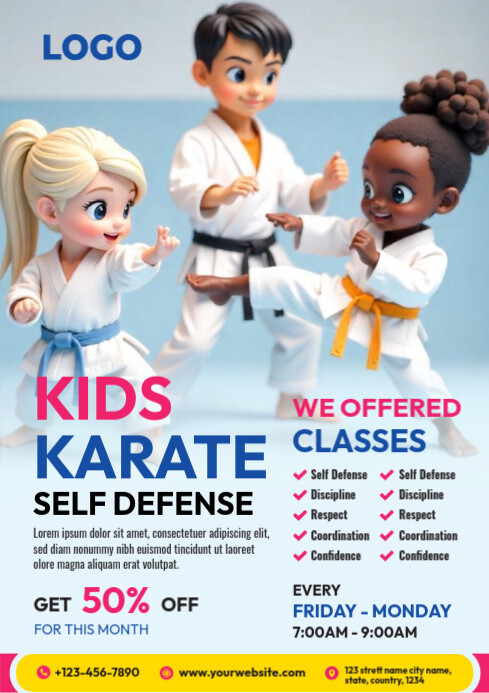 Copy of Kids Karate Class Flyer | PosterMyWall