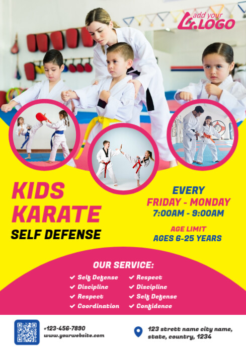 Kids Karate Class Flyer Template | PosterMyWall