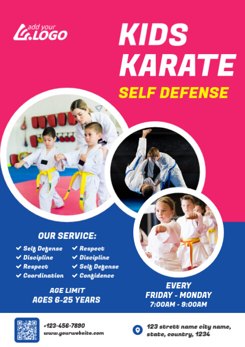 Kids Karate Class Flyer Template | PosterMyWall