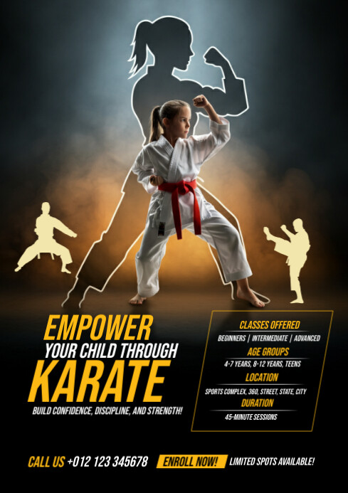Copy of Kids Karate Class Flyer | PosterMyWall