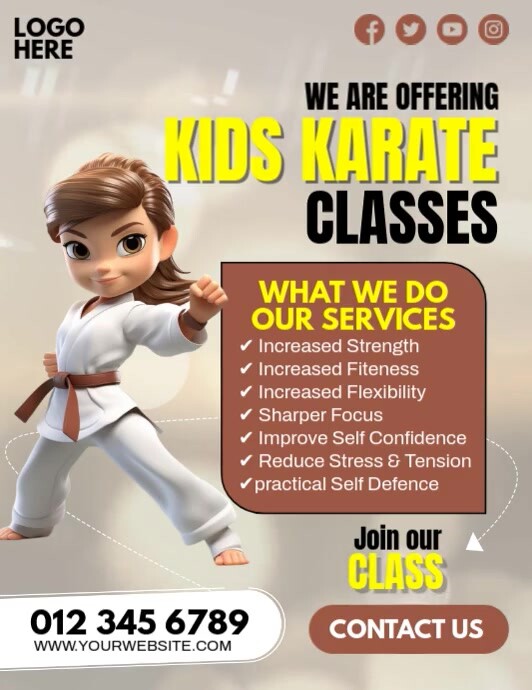 Kids Karate Classes Template | PosterMyWall