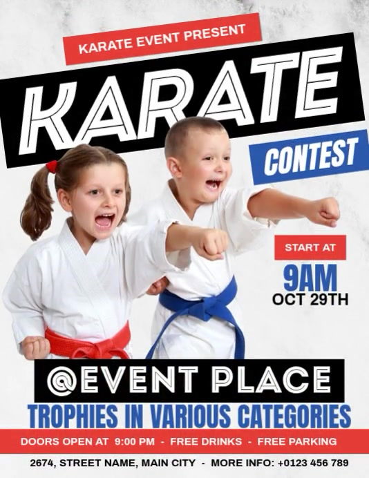 Kids Karate Contest Template | PosterMyWall