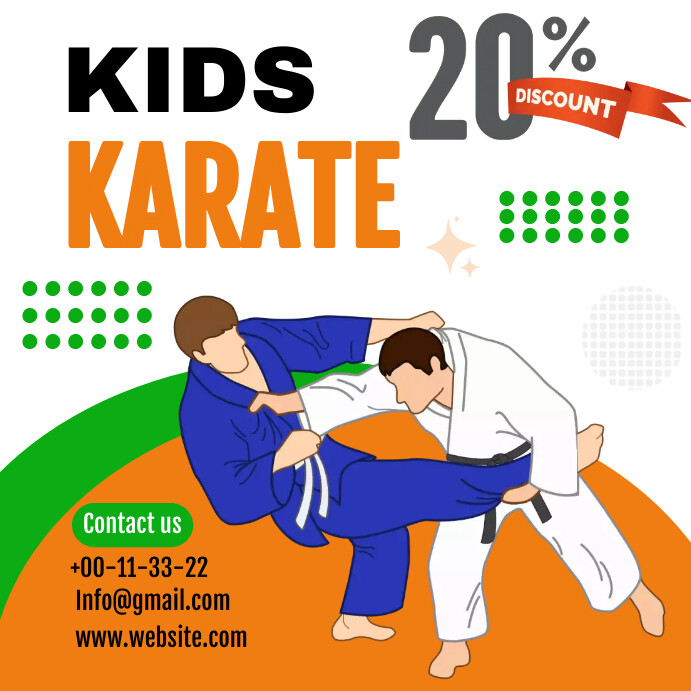 kids karate template | PosterMyWall
