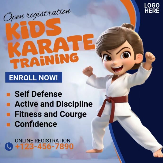 Kids Karate Training Ads Template | PosterMyWall