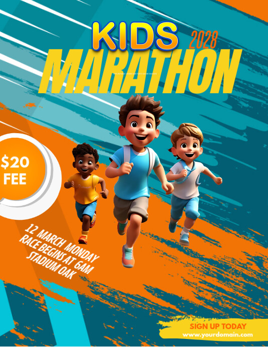 Copy of Kids Marathon Flyer (us Letter) | PosterMyWall