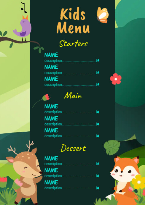 Kids Menu Template | PosterMyWall