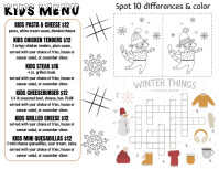 Kids Menu - Winter Template | PosterMyWall