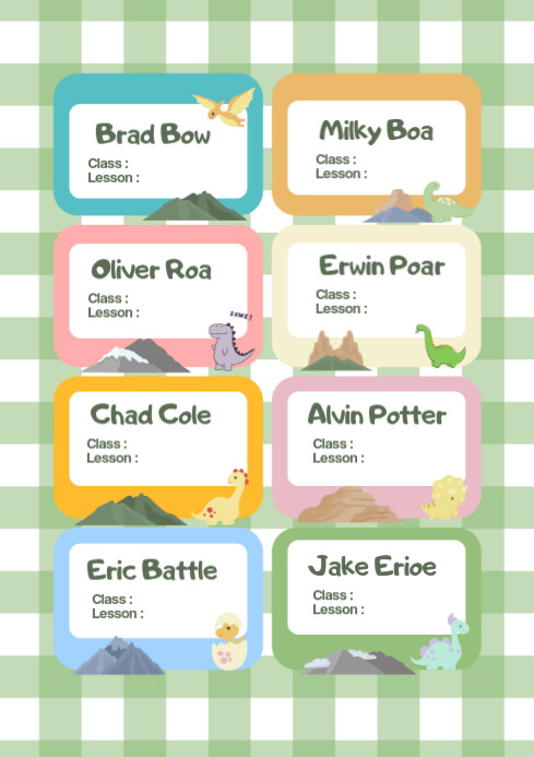 Kids Name Tags Design Template | PosterMyWall