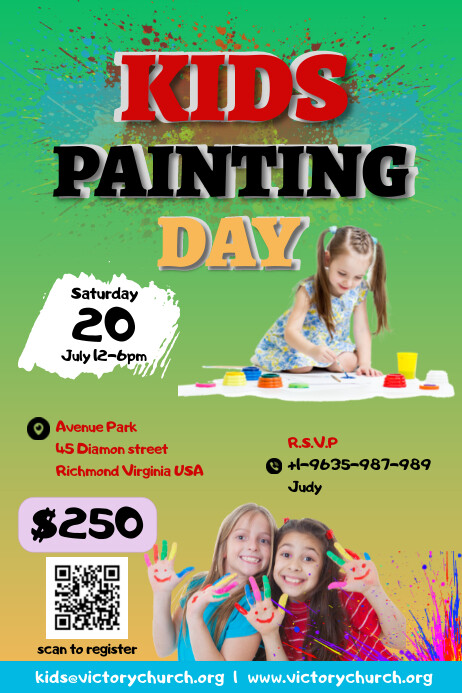 Kids Painting Activities Ad Template | PosterMyWall