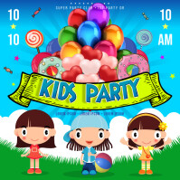 Kids Birthday Party Social Media Post Template | PosterMyWall