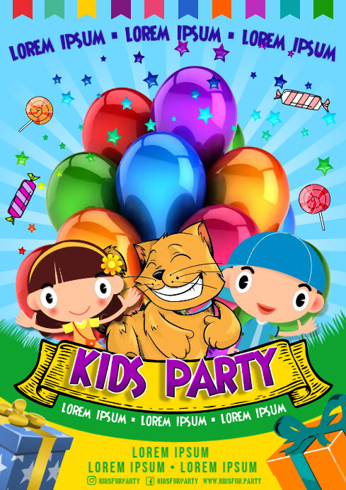 KIDS PARTY POSTER Template | PosterMyWall