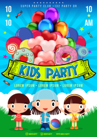 KIDS PARTY POSTER Template | PosterMyWall