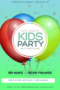 Kids Party flyer template | PosterMyWall