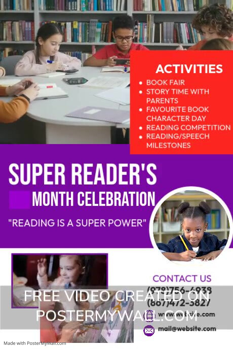 Kids Reader Template | PosterMyWall