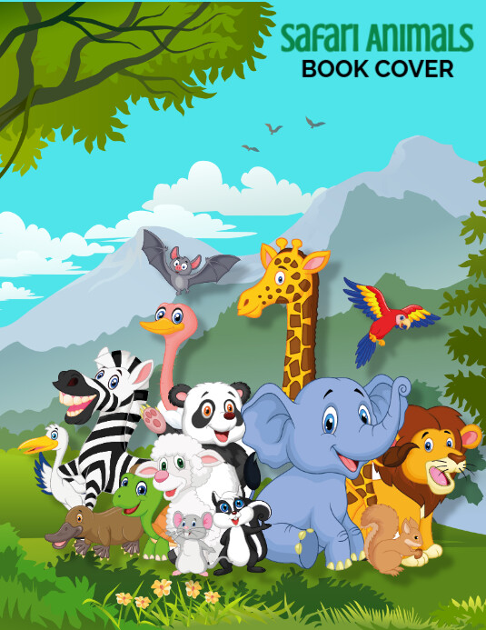 Plantilla de kids safari book cover | PosterMyWall