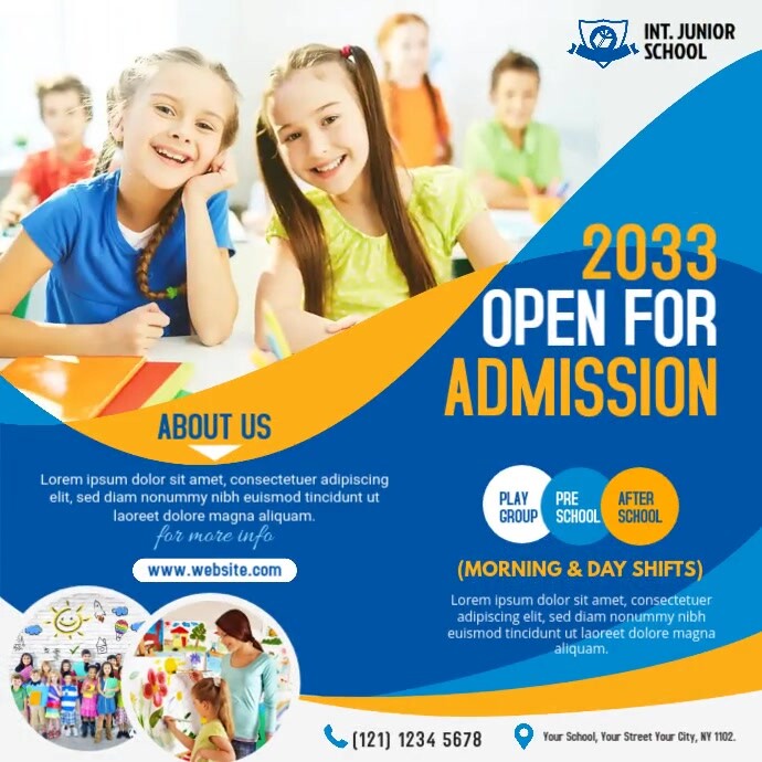 Copy of Kids School Admission Ad | PosterMyWall
