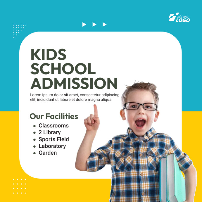 Copy of Kids School Admission Ad Template | PosterMyWall