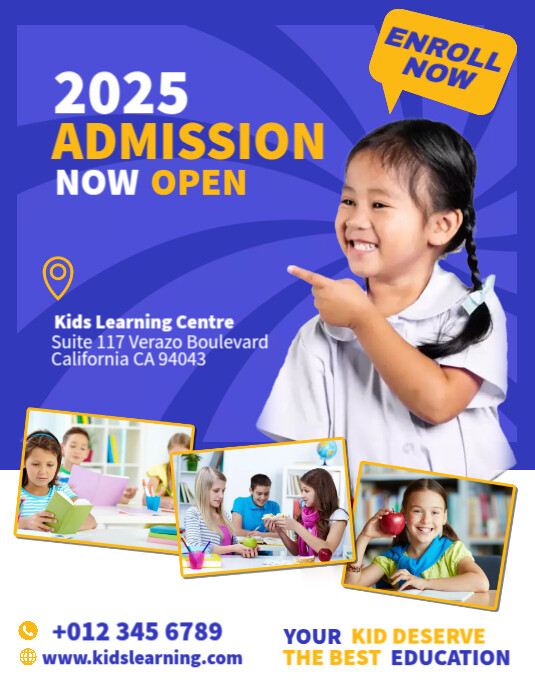 Kids School Admission Template | PosterMyWall