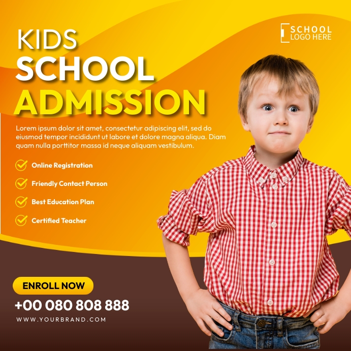 Modèle Kids School Admission | PosterMyWall