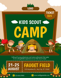 KIDS SCOUT CAMP FLYERS Template | PosterMyWall