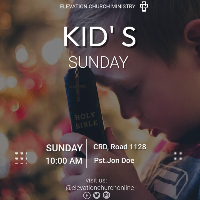 KIDS SERVICE (2) Template | PosterMyWall