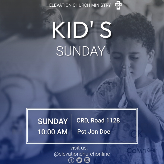 KIDS SERVICE (7) Template | PosterMyWall