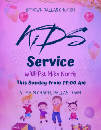 KIDS SERVICE Template | PosterMyWall