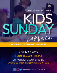 kids sunday service flyer Template | PosterMyWall