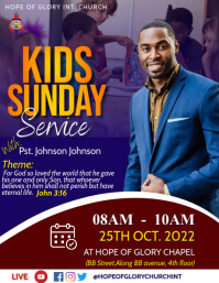kids sunday service flyer Template | PosterMyWall