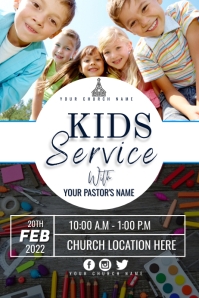 KIDS SERVICE Template | PosterMyWall