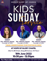 kids sunday service flyer Template | PosterMyWall