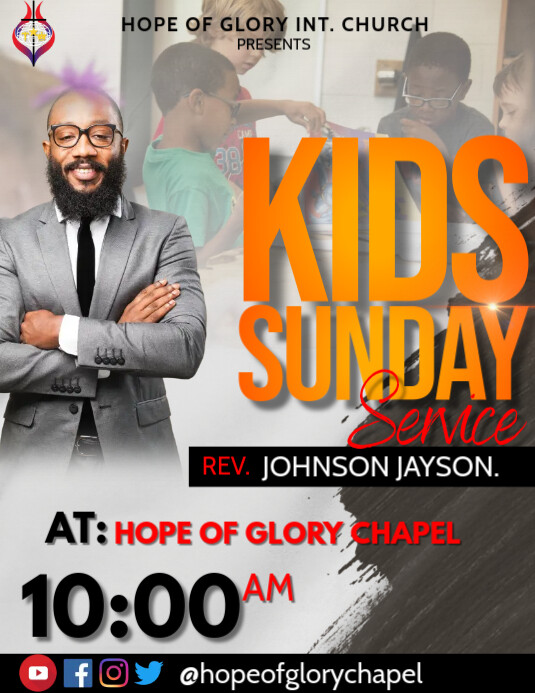 Plantilla de Servicio de Niños | PosterMyWall