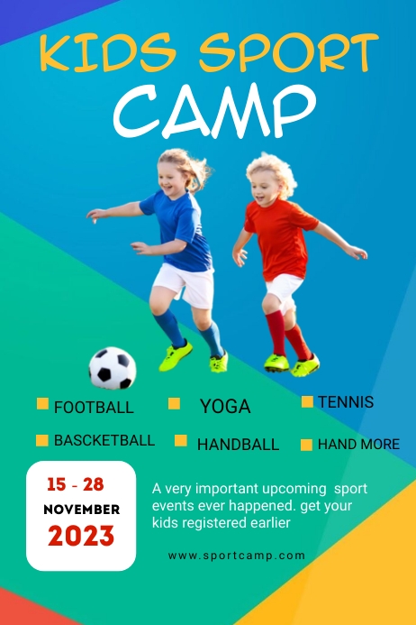 Kids Sport Camp | PosterMyWall