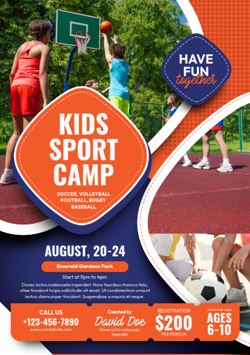 Kids Sport Camp Flyer Template | PosterMyWall